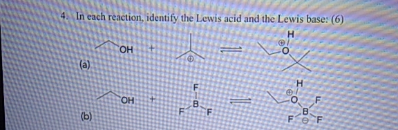 Solved In each reaction, identify the Lewis acid and the | Chegg.com