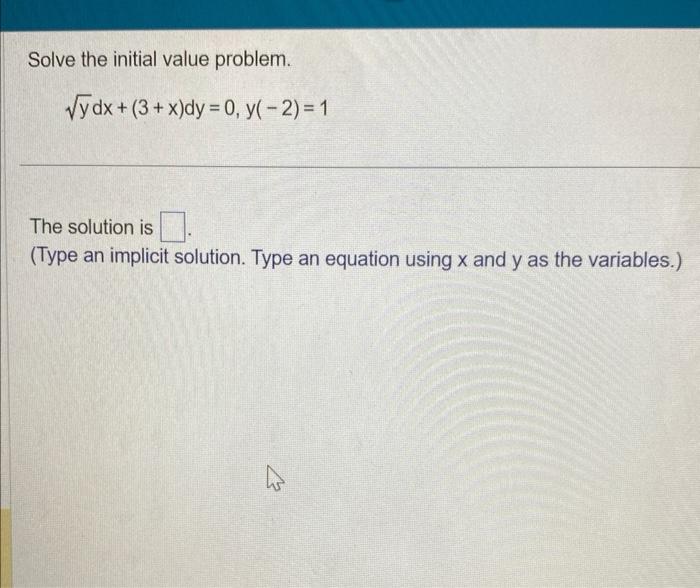 Solved Solve the initial value problem. | Chegg.com