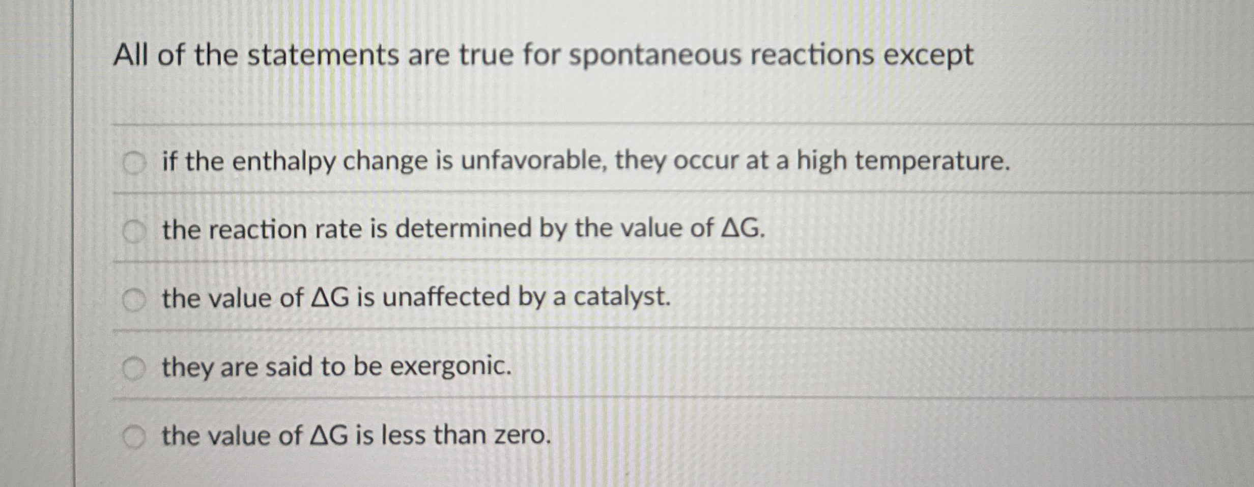 Solved All of the statements are true for spontaneous | Chegg.com