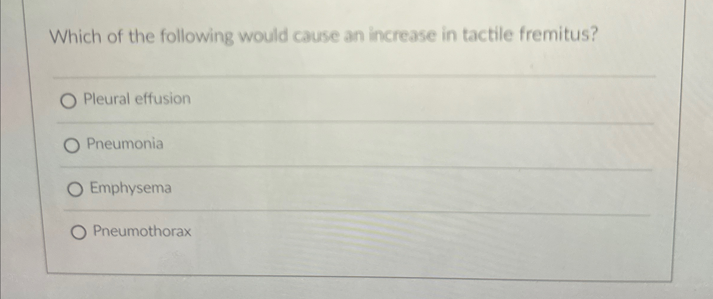 Solved Which of the following would cause an increase in | Chegg.com