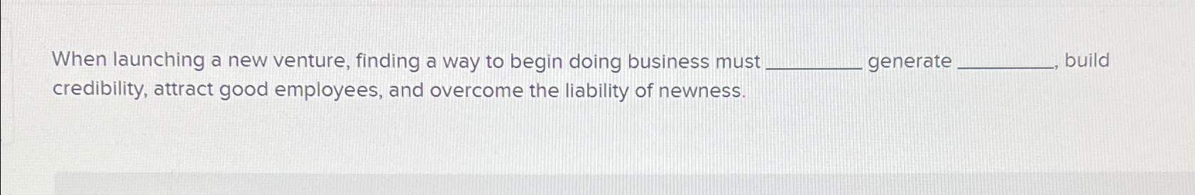 Solved When launching a new venture, finding a way to begin | Chegg.com