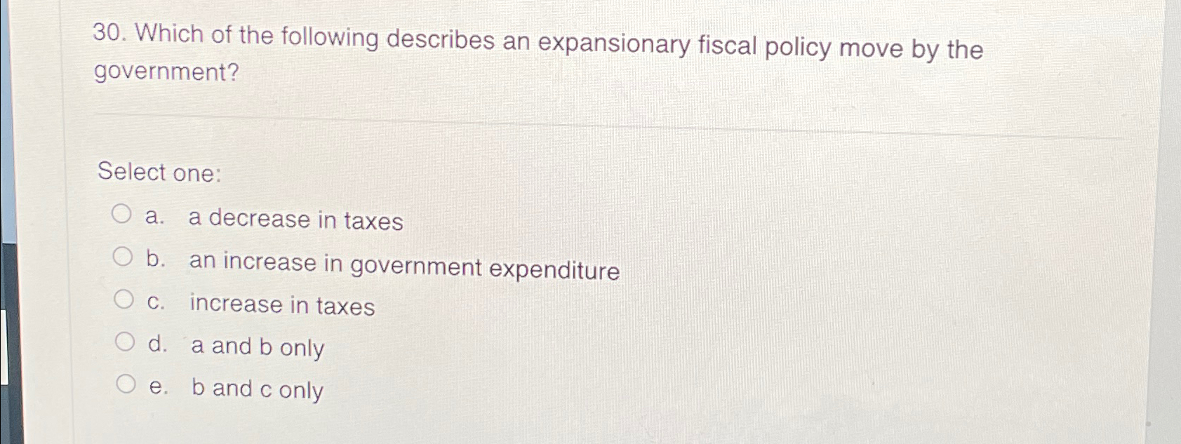 Solved Which of the following describes an expansionary | Chegg.com