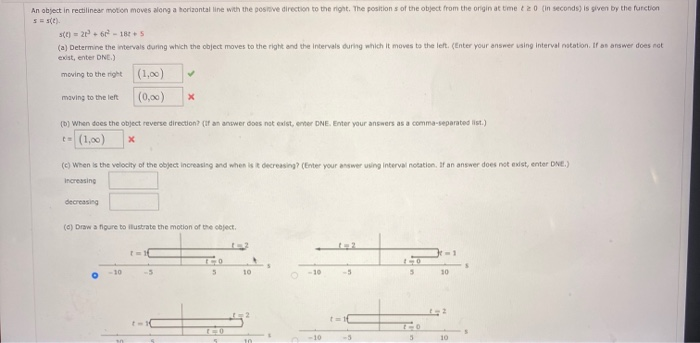 Solved An object in rectilinear motion moves along a | Chegg.com