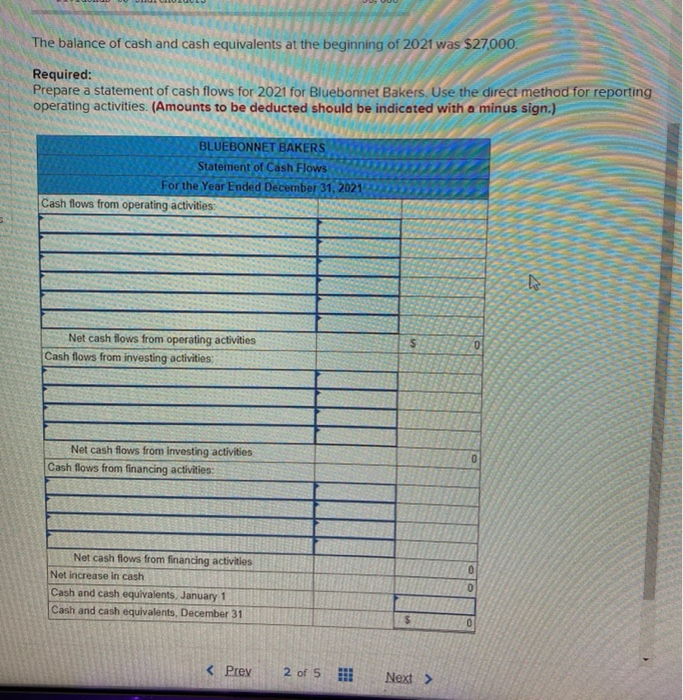 Solved Exercise 4-13 (Algo) Statement of cash flows | Chegg.com