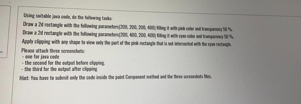 Solved public void paintComponent(Graphics g) { | Chegg.com
