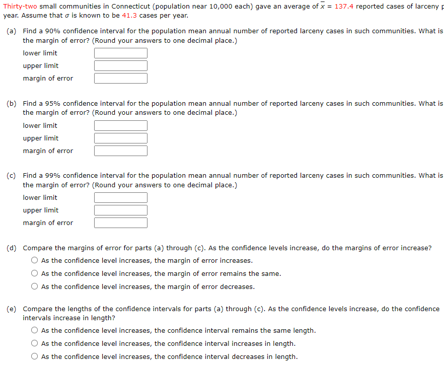 Solved Thirty-two small communities in Connecticut | Chegg.com