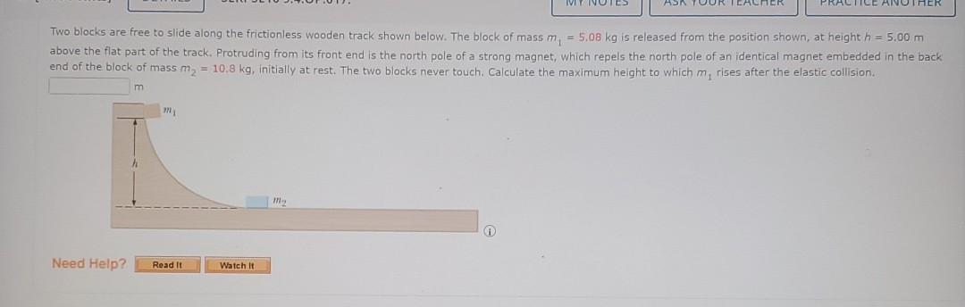 Solved Two blocks are free to slide along the frictionless | Chegg.com