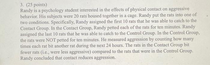 Solved 1. what is the confound variable in this stufy?2. | Chegg.com