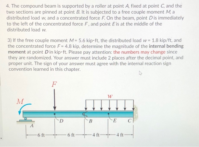 Solved Determine The Magnitude Of The Support Reaction At