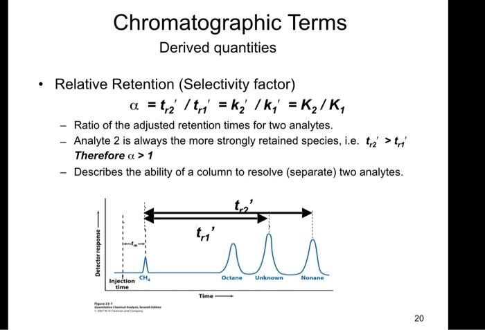 Solved Calculate the selectivity factor, a (to one decimal | Chegg.com