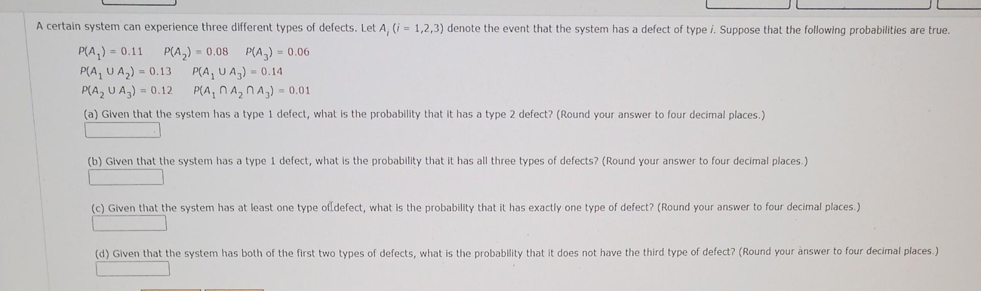 Solved certain system can experience three different types | Chegg.com