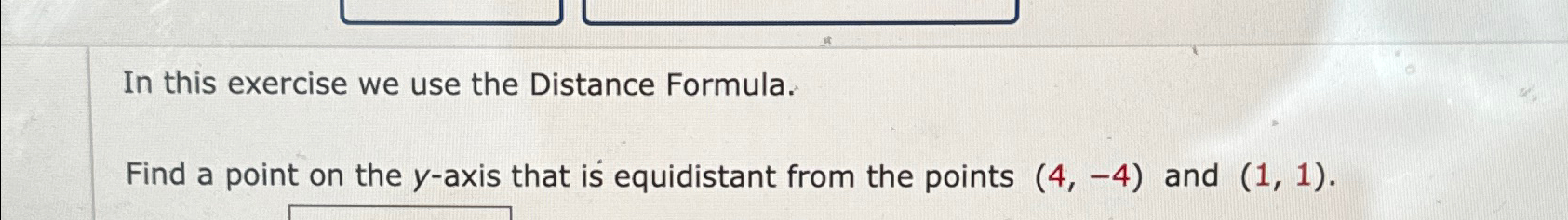 Solved In this exercise we use the Distance Formula.Find a | Chegg.com