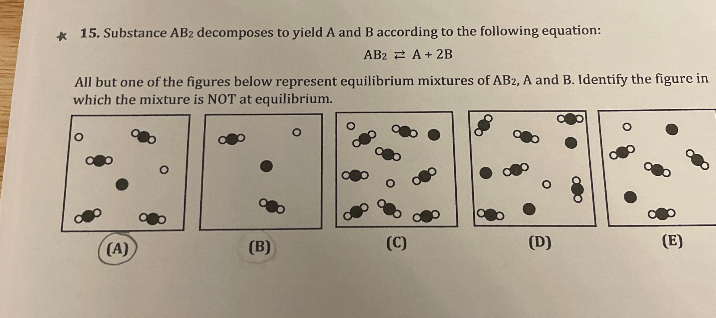 Solved Substance AB2 ﻿decomposes to yield A and B ﻿according | Chegg.com