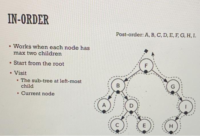 Solved implement the tree traversal techniques: preorder, | Chegg.com