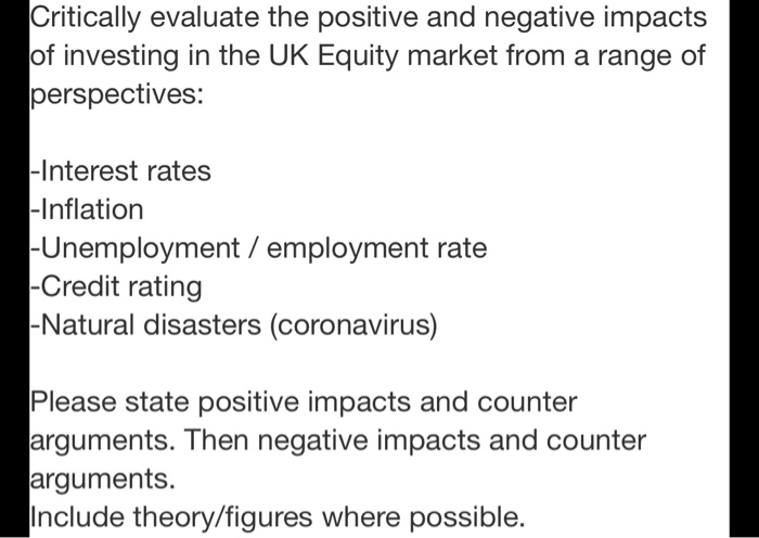 Solved Critically evaluate the positive and negative impacts | Chegg.com Solved Critically evaluate the positive and negative impacts | Chegg.com