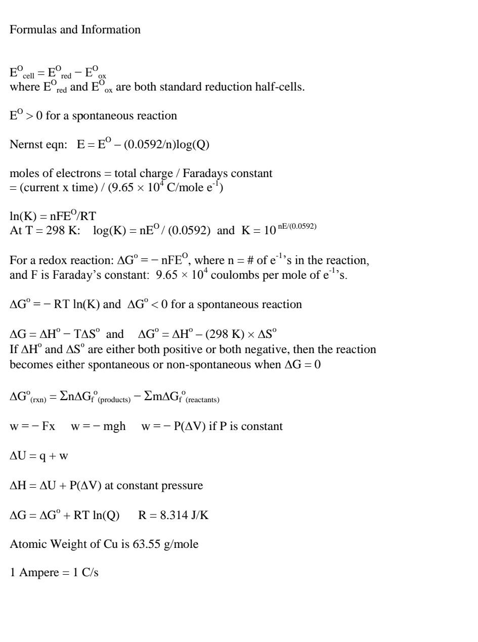 Solved 8. Determine ΔG∘ for the overall reaction as written | Chegg.com