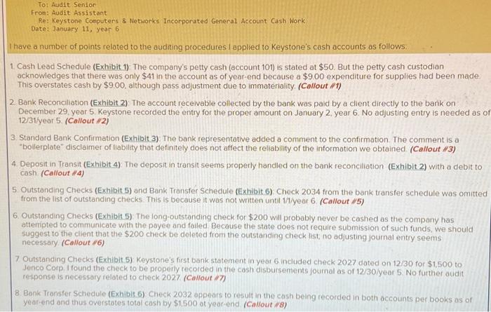 Solved 1. Agreed all disbursements to cash disbursements | Chegg.com
