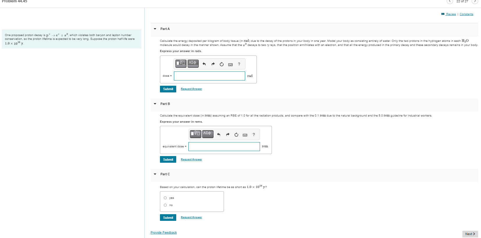 Solved One proposed proton decay is p+→e++π0, ﻿which | Chegg.com