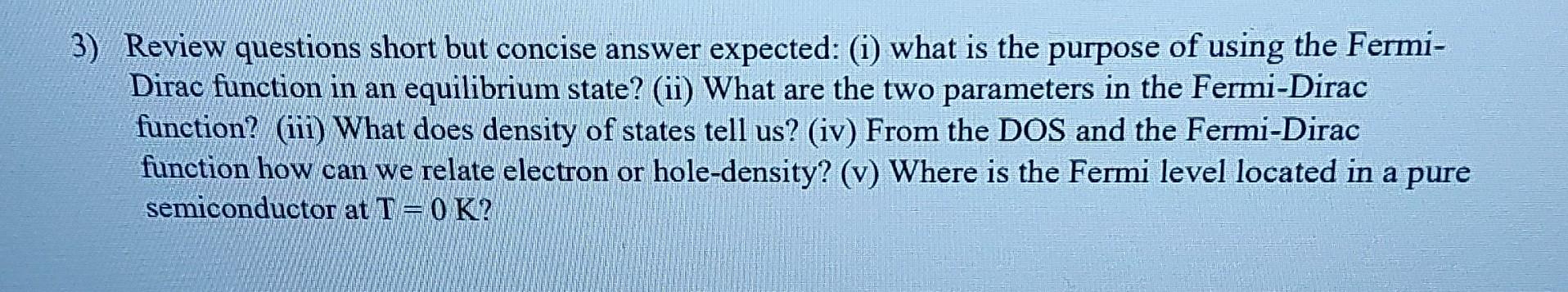Solved Review questions short but concise answer expected: | Chegg.com