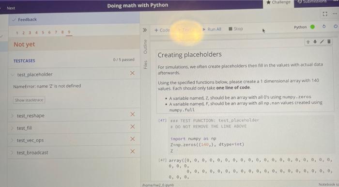 Solved Creating placeholders For simulations, we often | Chegg.com