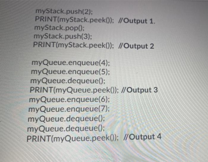 Solved Assume you have a stack object called mystack that | Chegg.com