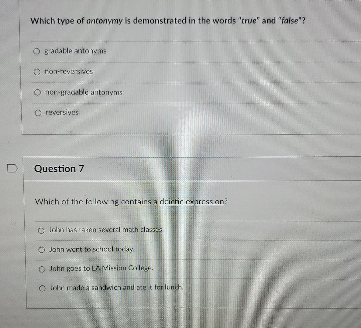 Solved Which type of antonymy is demonstrated in the words | Chegg.com