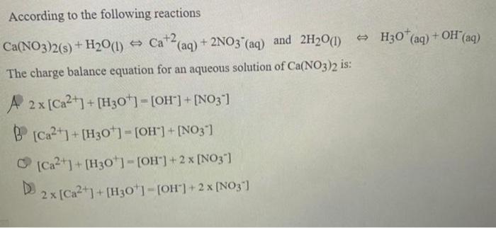 Solved According to the following reactions Ca(NO3)2( | Chegg.com