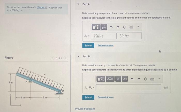 Consider the beam shown in (Figure 1). Suppose that w | Chegg.com