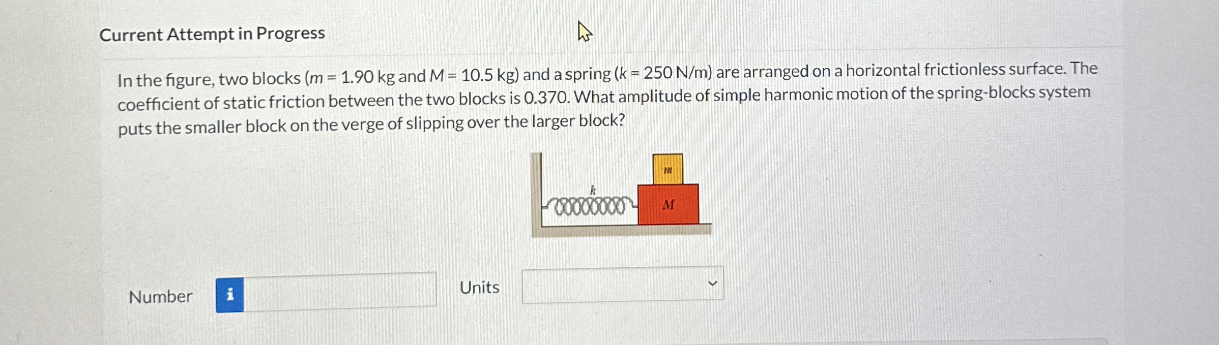 Solved Current Attempt in ProgressIn the figure, two blocks | Chegg.com