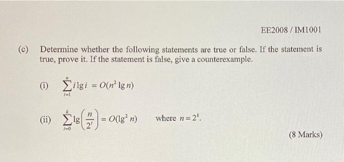 Solved EE2008 /IM1001 (0) Determine whether the following | Chegg.com