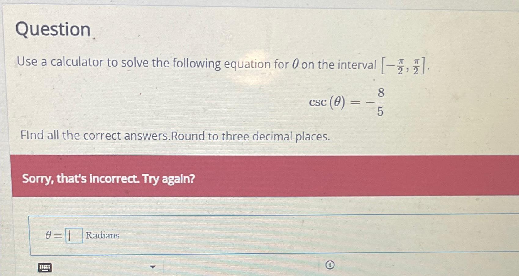 Solved Question.Use a calculator to solve the following | Chegg.com