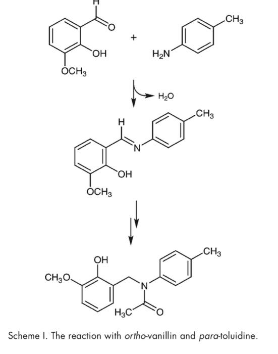 Solved Scheme I. The reaction with ortho-vanillin and | Chegg.com