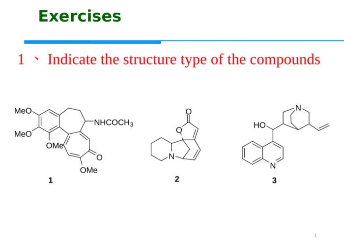 Solved 1 V Indicate the structure type of the compounds | Chegg.com
