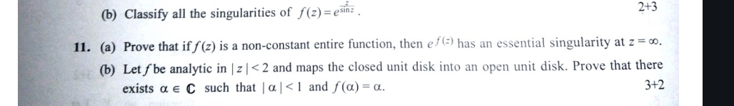 Solved (b) ﻿Classify all the singularities of | Chegg.com