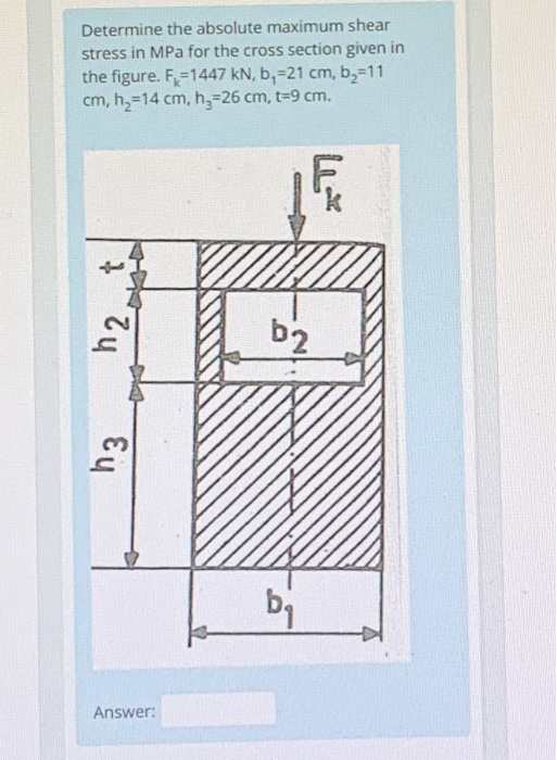 Solved Determine the absolute maximum shear stress in MPa | Chegg.com