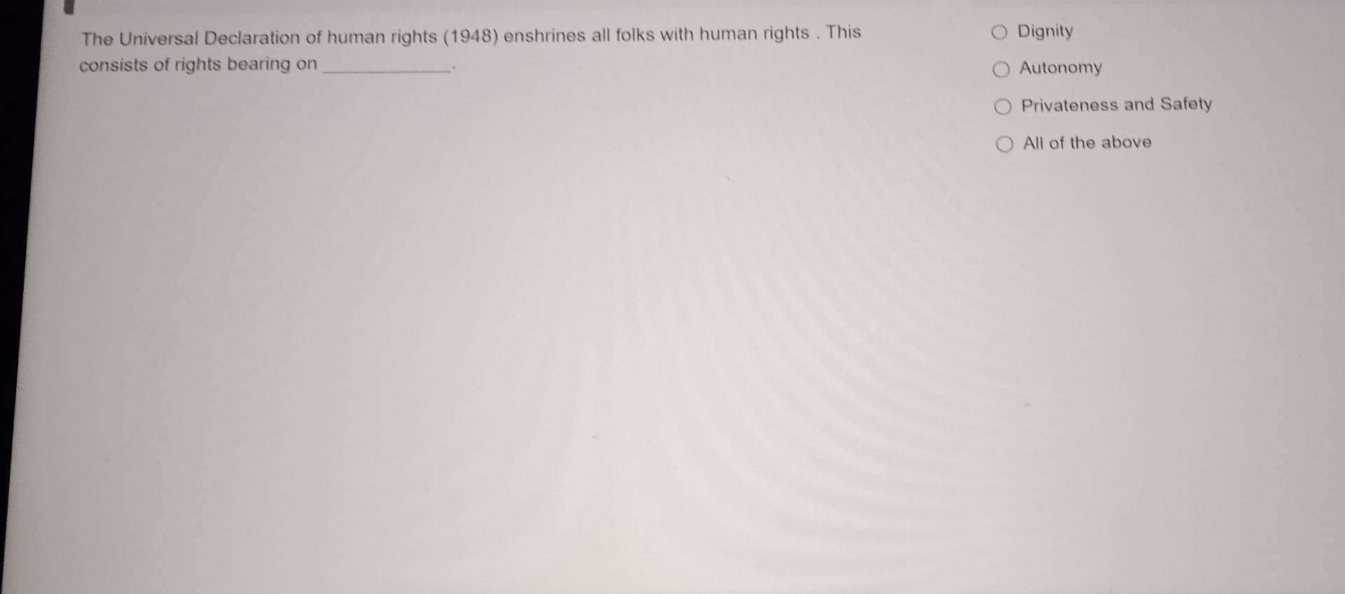 Solved The Universal Declaration of human rights (1948) | Chegg.com