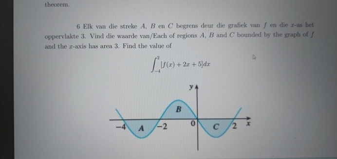 Solved theorem.6 ﻿Elk van die streke A,B ﻿en C ﻿begrens deur | Chegg.com