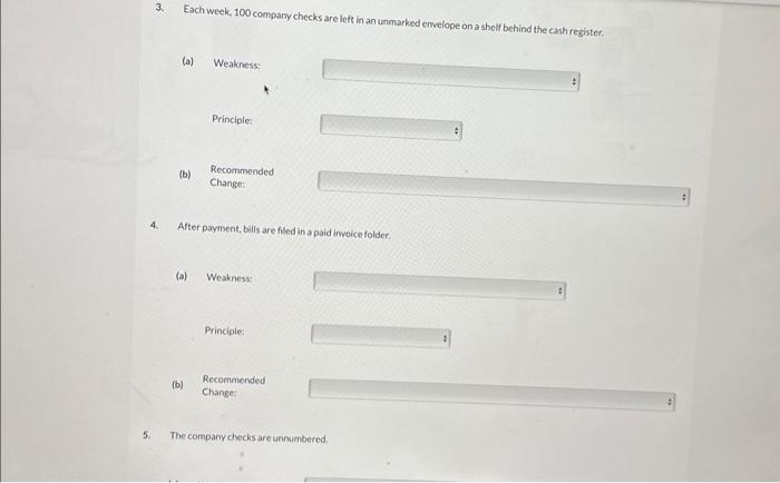 Solved (a) For each procedure, explain the weakness in | Chegg.com