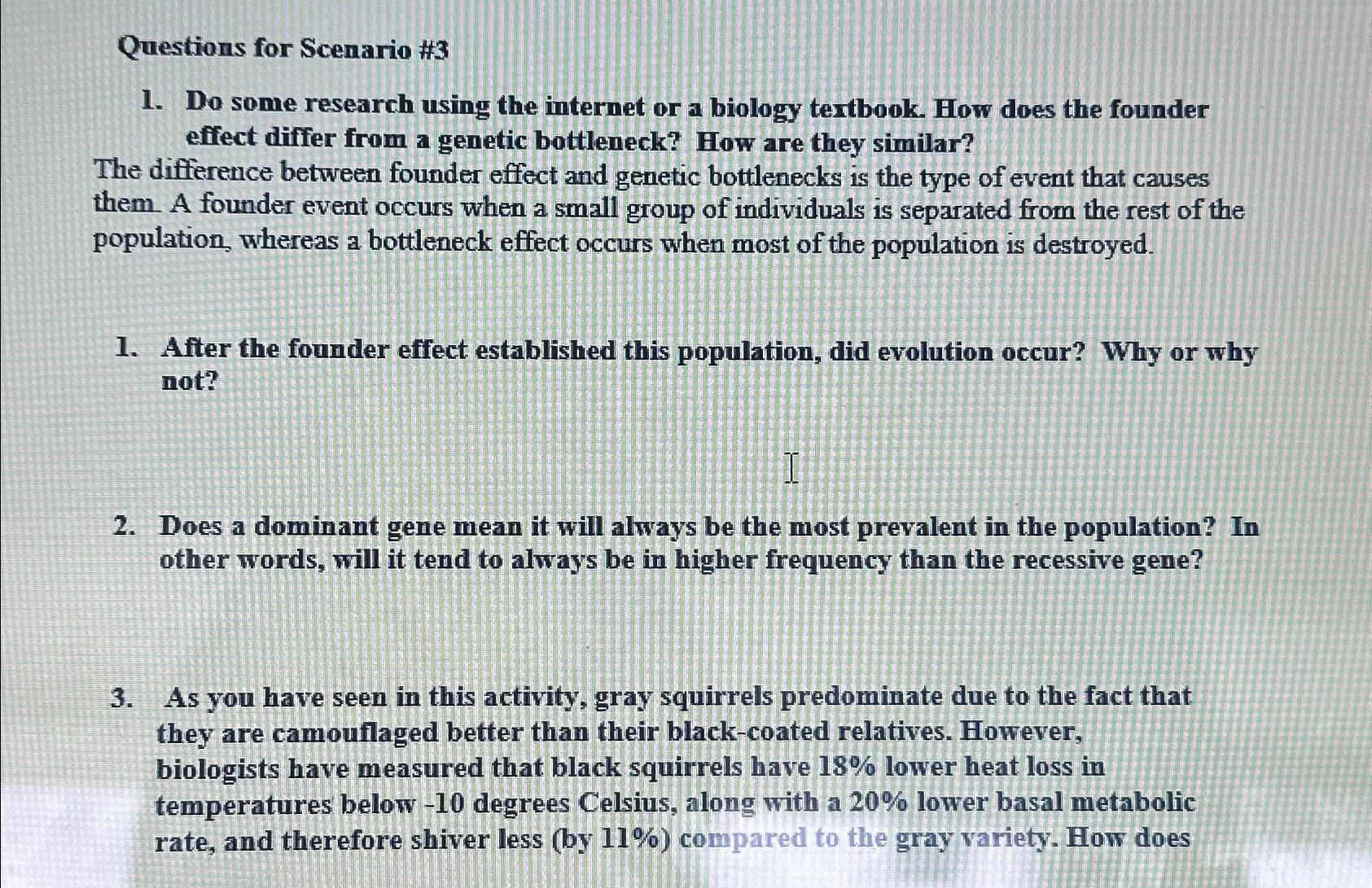 Solved Questions for Scenario #3Do some research using the | Chegg.com