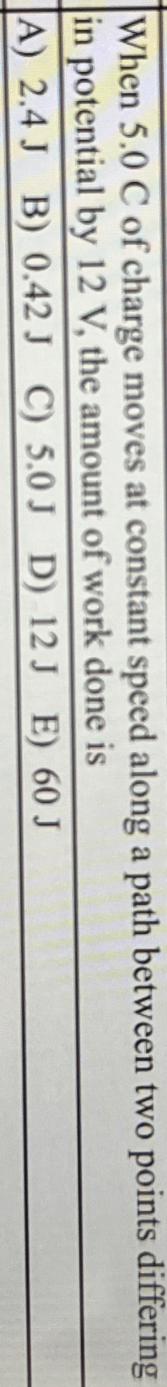 Solved When 5.0 ﻿C of charge moves at constant speed along a | Chegg.com