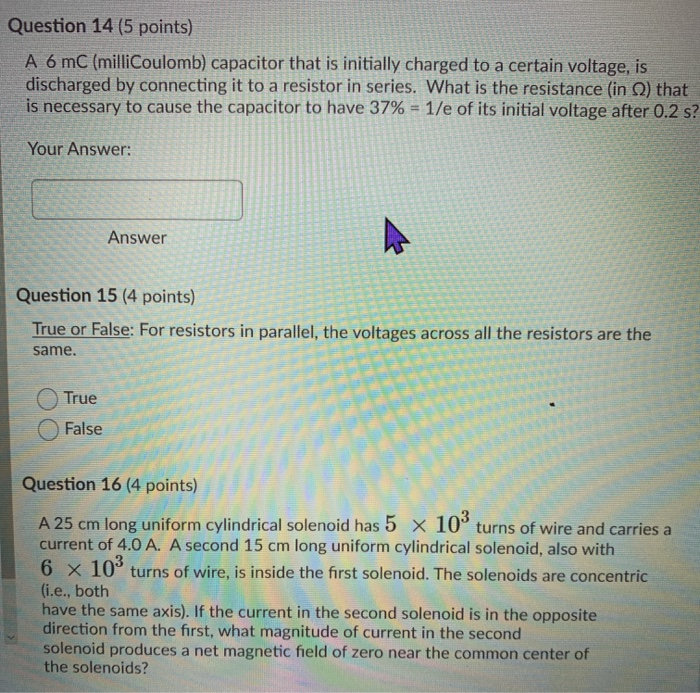 Solved Question 14 (5 points) A 6 mC (milliCoulomb) | Chegg.com