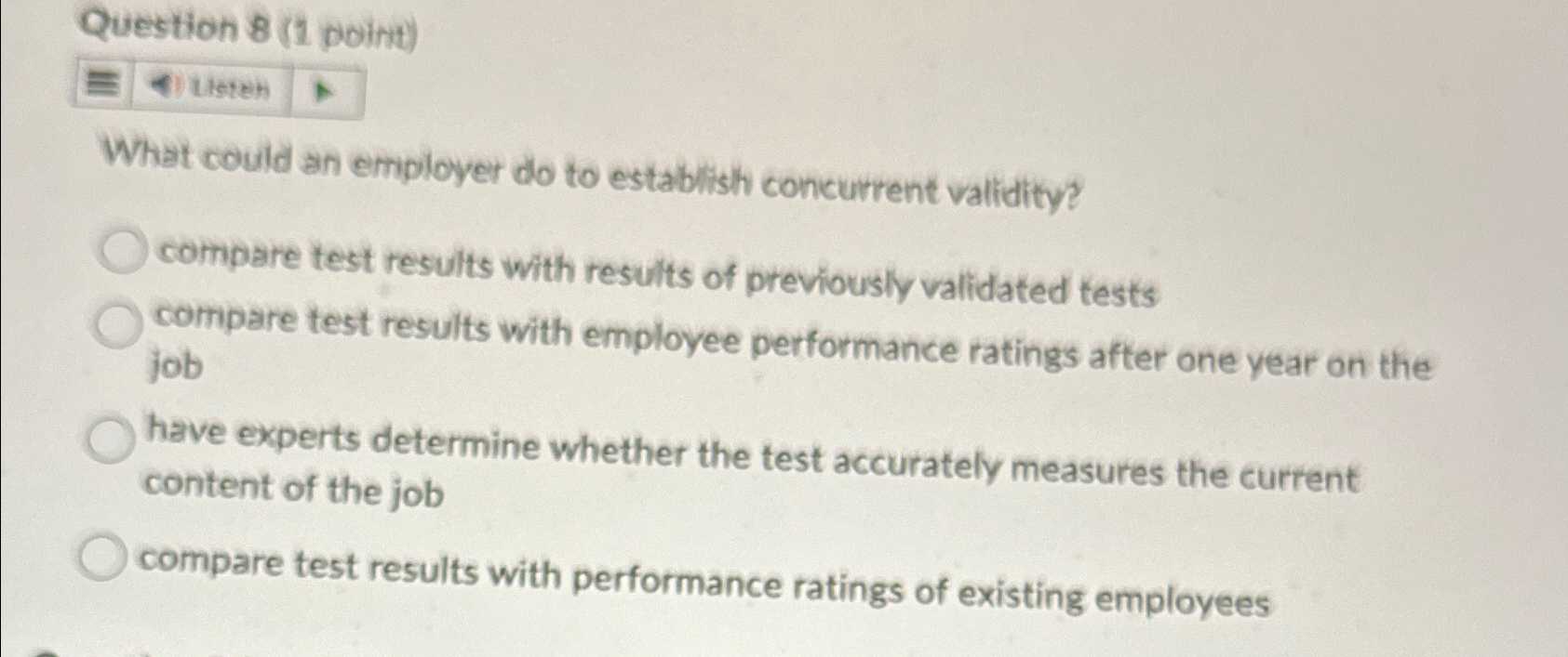 Solved Question 8 (1 ﻿point)lietehWhat could an employer do | Chegg.com