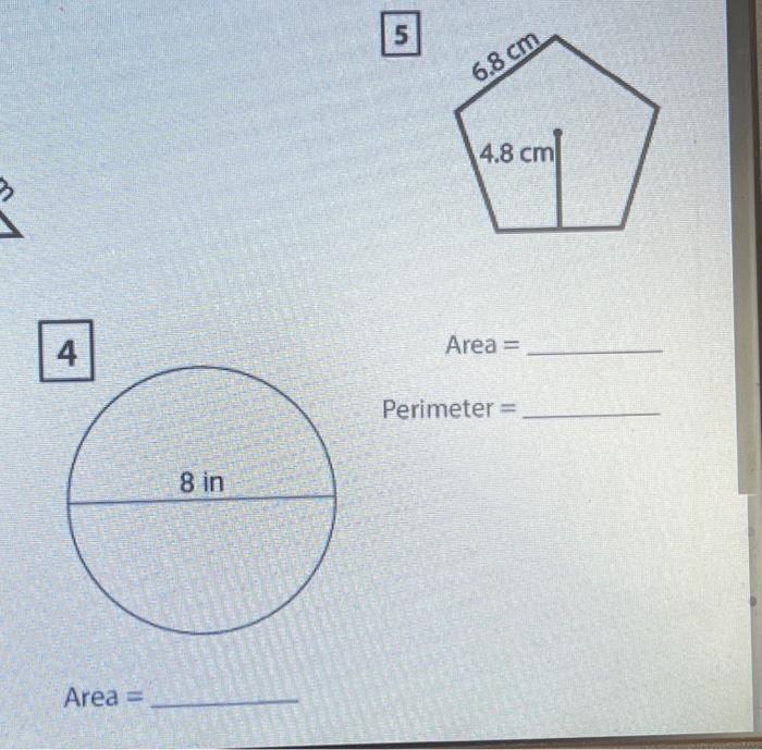 Solved the objective is to find the area and perimeter to | Chegg.com