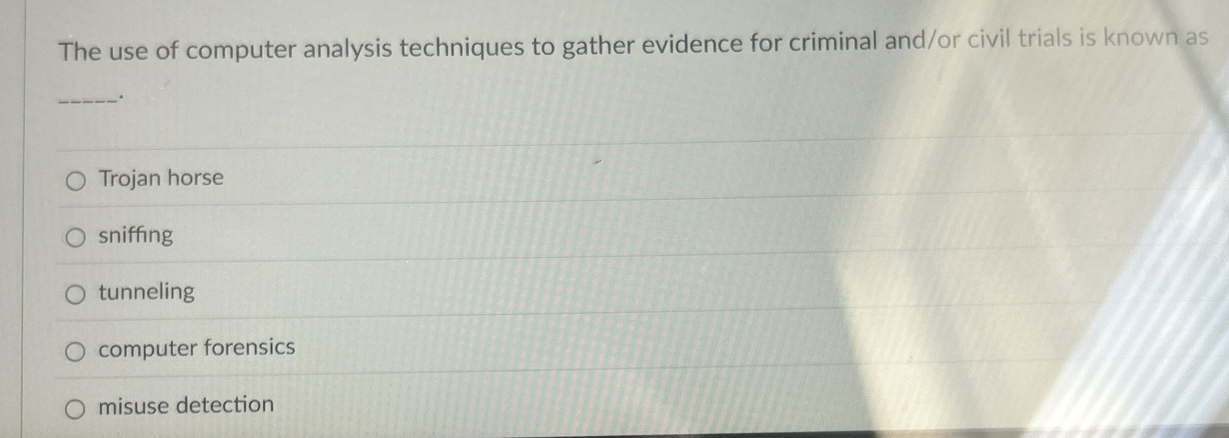 Solved The use of computer analysis techniques to gather | Chegg.com