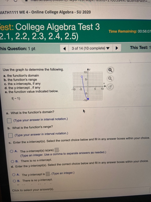 Solved rwin... MATH1111 WE 4 - Online College Algebra - SU | Chegg.com