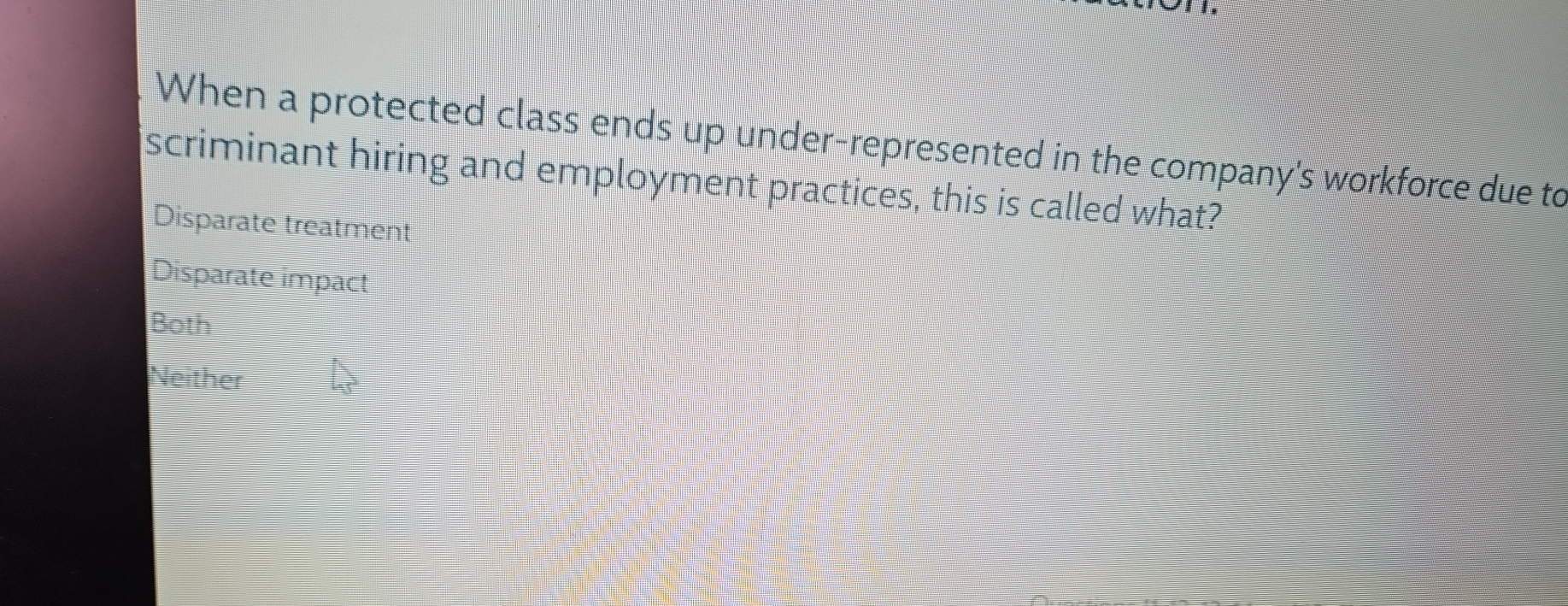 Solved When a protected class ends up under-represented in | Chegg.com
