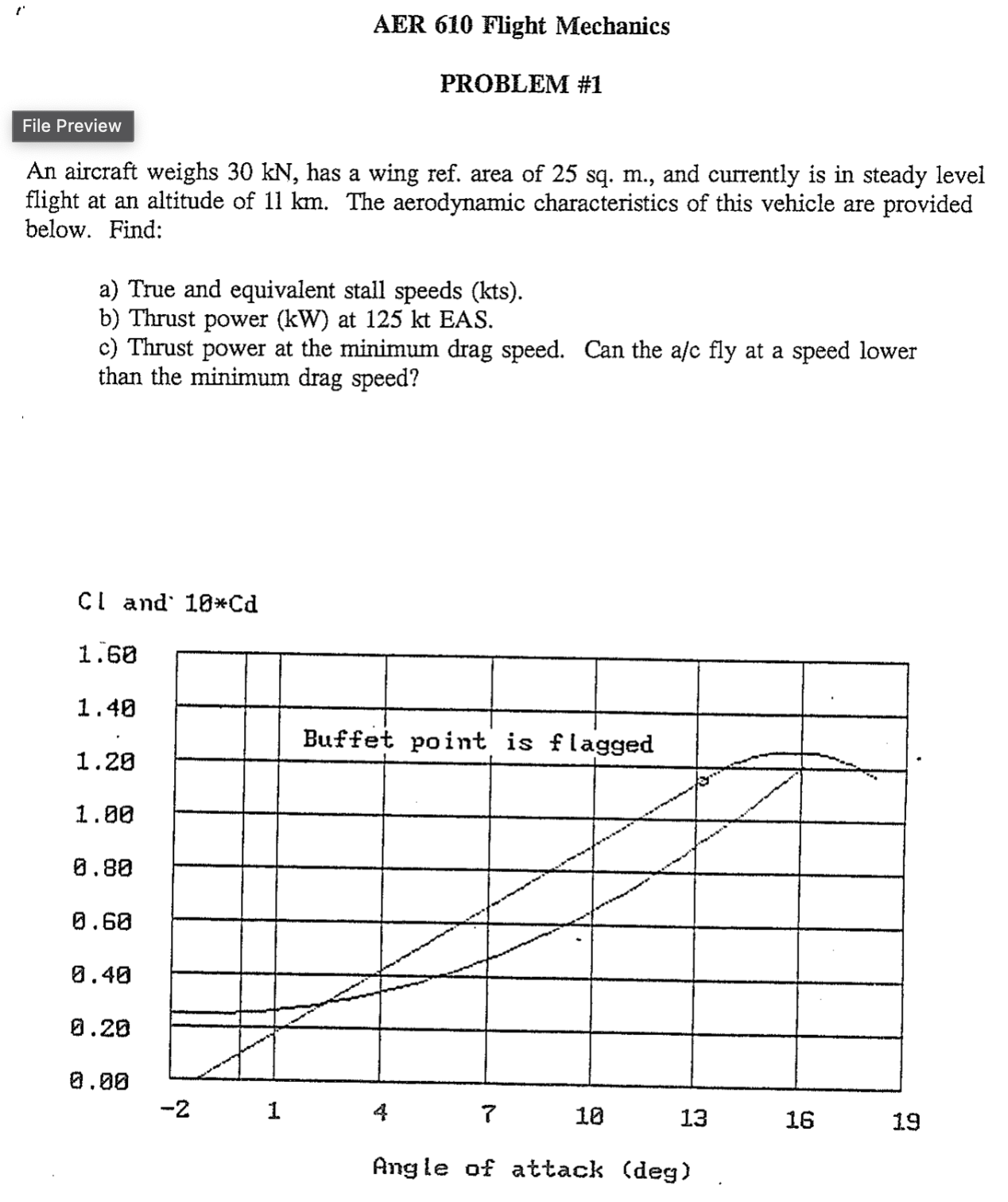 Solved Solve for: a) ﻿True and equivalent stall speeds | Chegg.com