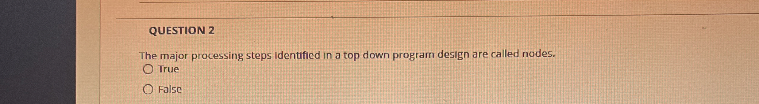 Solved QUESTION 2The major processing steps identified in a | Chegg.com