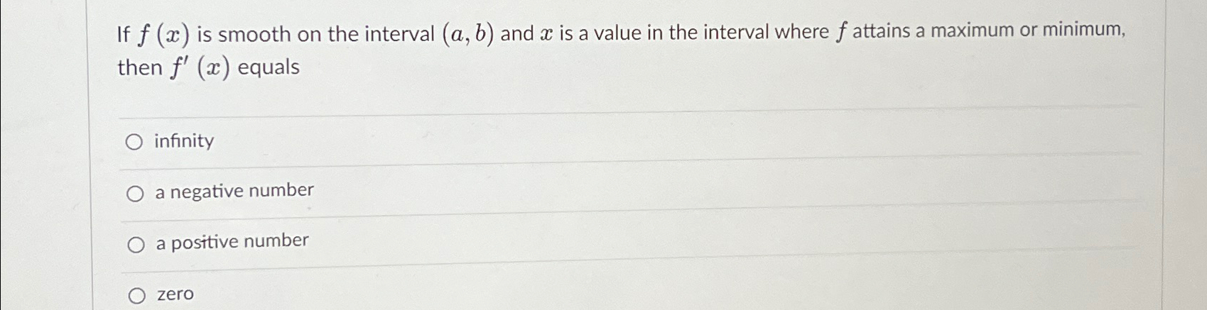 Solved If f(x) ﻿is smooth on the interval (a,b) ﻿and x ﻿is a | Chegg.com