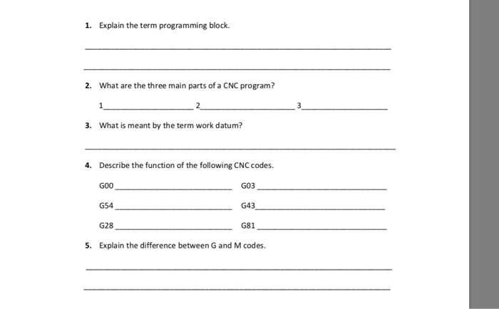 Solved 1. Explain the term programming block. 2. What are | Chegg.com
